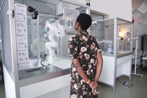 item Line X used for frame structure of SR-NOCS swab robot - item